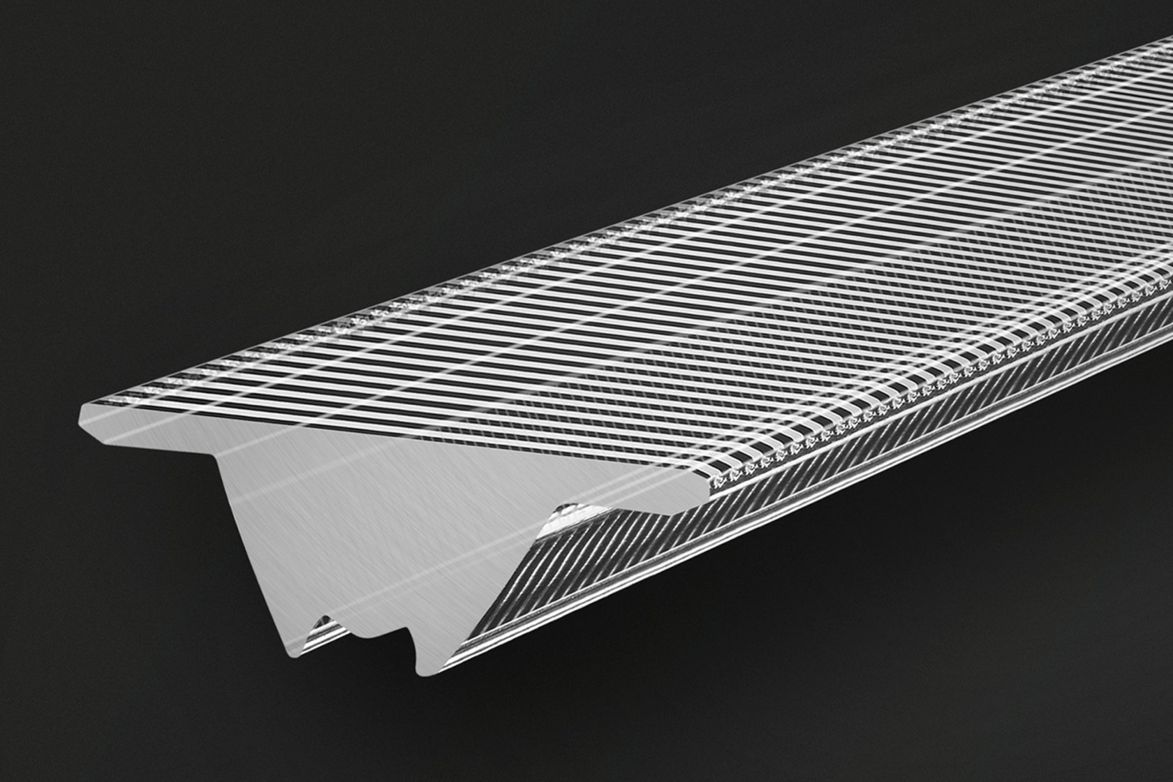 Lenses with cross-embossed structure